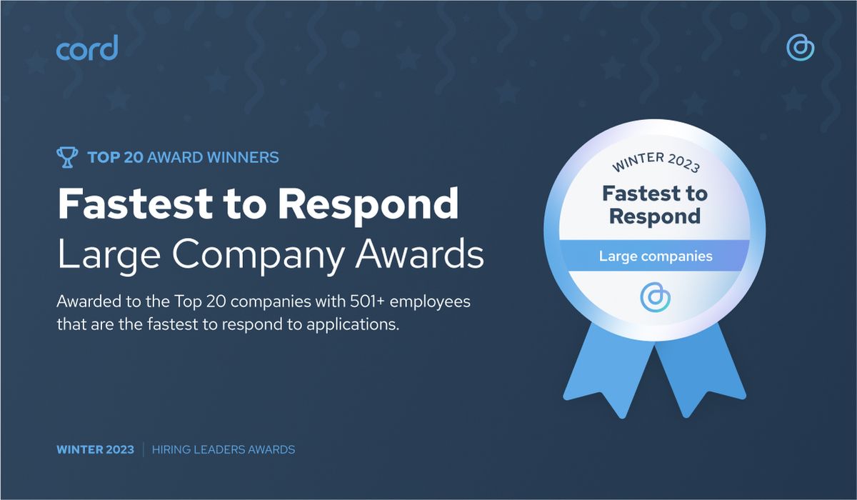 Top Fastest to Respond - Large Companies - Winter 2023 Awards - cord