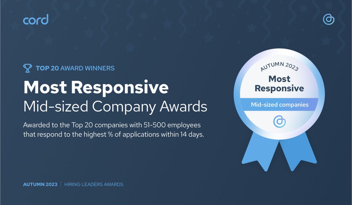 Top Most Responsive - Mid-sized Companies - Autumn 2023 Awards - cord